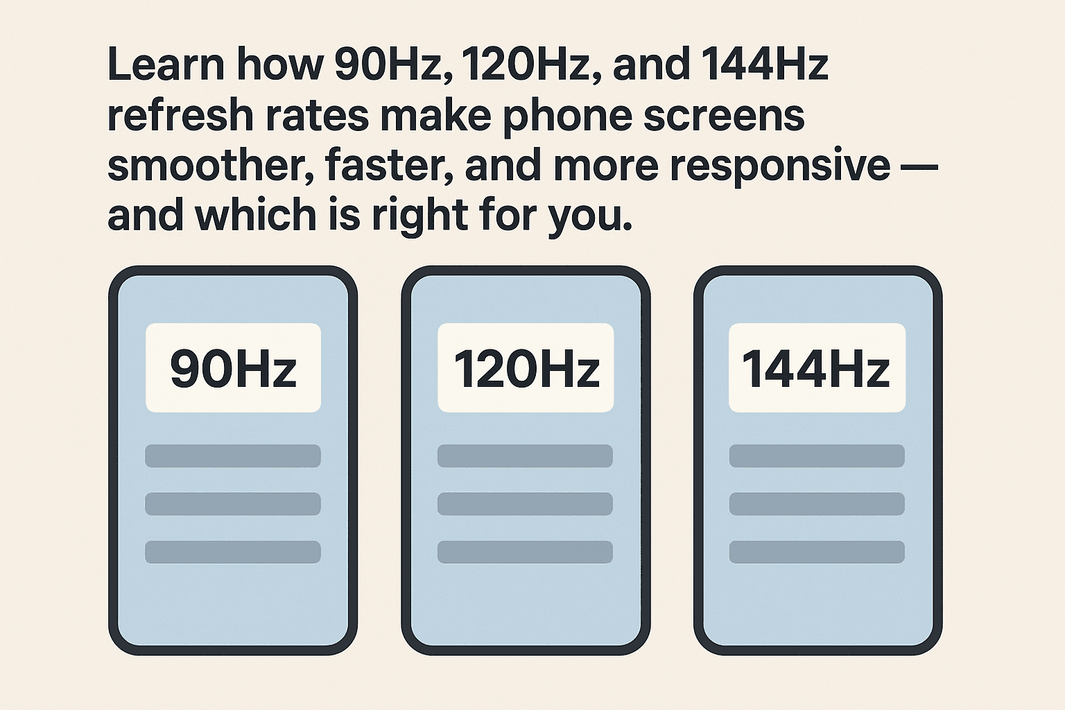 Understanding 90Hz, 120Hz & 144Hz Smartphone Displays