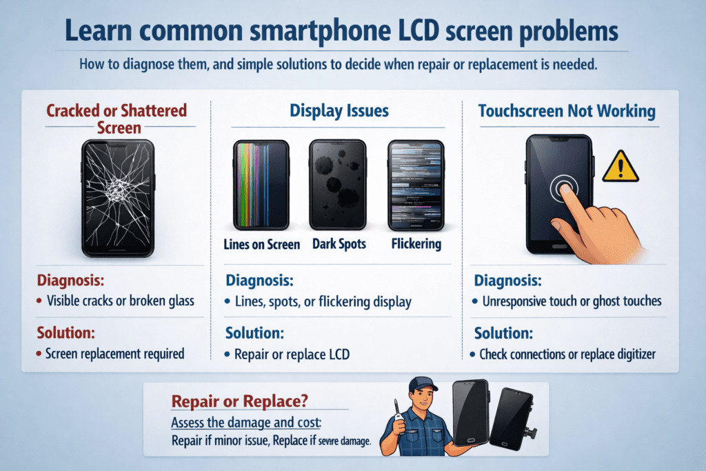 Smartphone LCD Screen Fault Diagnosis & Easy Fixes Guide